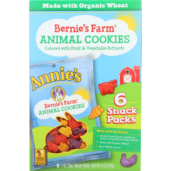 Annies Homegrown Animal Cookies - Organic - Bernies Farm - Snack Pack ...